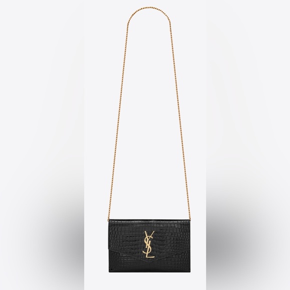 Yves Saint Laurent | Bags | Uptown Chain Wallet In Crocodileembossed ...